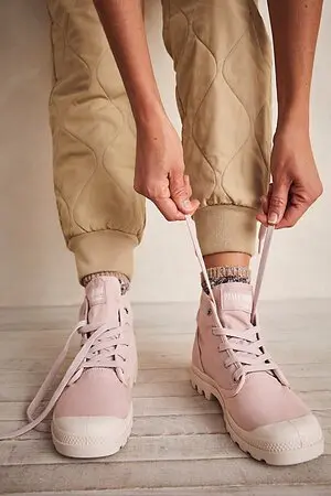 PALLADIUM Pampa Hi Canvas Boots Rose Smoke
