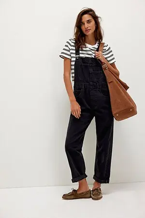 Free People We The Free Ziggy Denim Overalls - Mineral Black