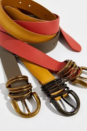 Free People Rori Leather Belt Espresso Martini