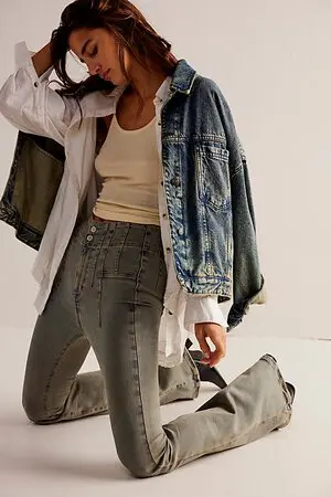 Free People We The Free Jayde Flare Jeans Neptune