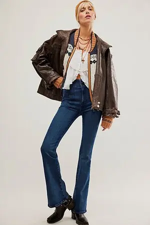 Free People We The Free Jayde Flare Jeans - Night Sky