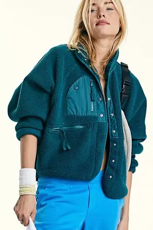 Free People FP Movement Hit The Slopes Fleece Jacket Empire Jewel