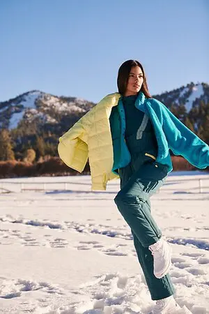Free People FP Movement Hit The Slopes Fleece Jacket Surf's Up