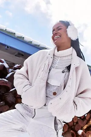 Free People FP Movement Hit The Slopes Fleece Jacket Toile
