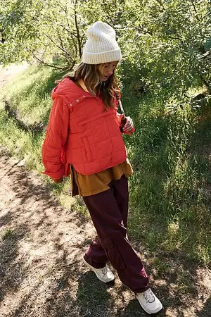 Free People FP Movement Pippa Packable Pullover Puffer Cherry Tomato