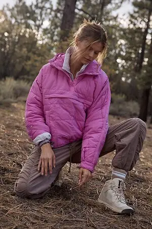 Free People FP Movement Pippa Packable Pullover Puffer Viola