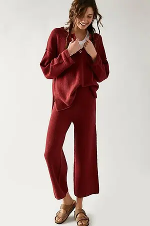 Free People Hailee Sweater Set Craisin