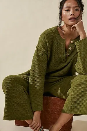 Free People Hailee Sweater Set Giant Kelp