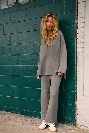 Free People Hailee Sweater Set Medium Grey Heather