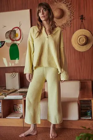 Free People Hailee Sweater Set Minted Lemonade
