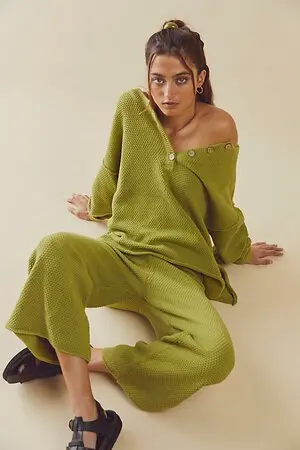 Free People Hailee Sweater Set Moss
