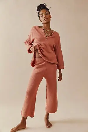 Free People Hailee Sweater Set Savannah Red