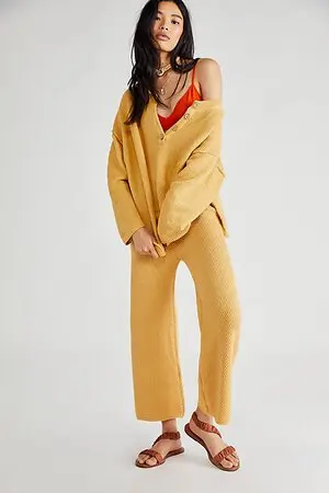 Free People Hailee Sweater Set Sunny Honey