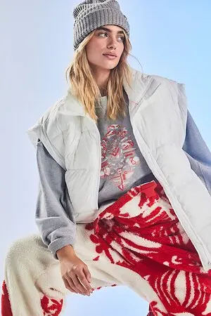 Free People FP Movement In A Bubble Puffer Vest Blanc Peint