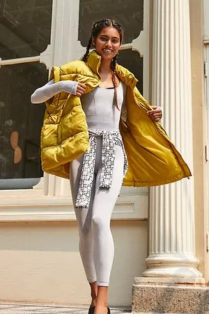 Free People FP Movement In A Bubble Puffer Vest Sulfur Spring