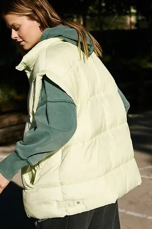 Free People FP Movement In A Bubble Puffer Vest Whipped Lime