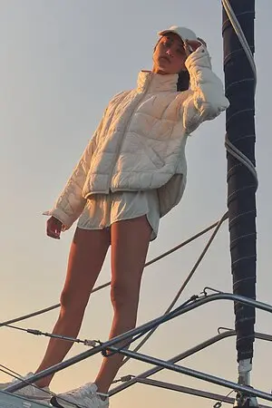 Free People Pippa Packable Puffer Jacket Birch Tree