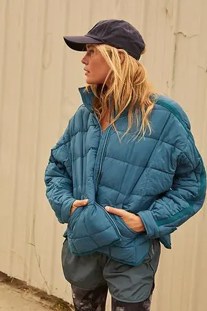 Free People Pippa Packable Puffer Jacket Coastline