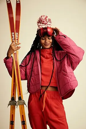 Free People Pippa Packable Puffer Jacket Passion Fruit
