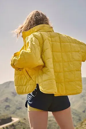 Free People Pippa Packable Puffer Jacket Pineapple Punch