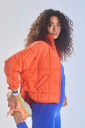 Free People Pippa Packable Puffer Jacket Rouge Orangé