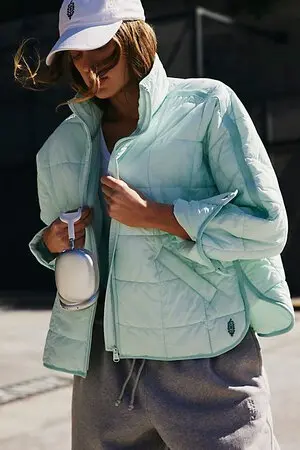 Free People Pippa Packable Puffer Jacket Saltwater
