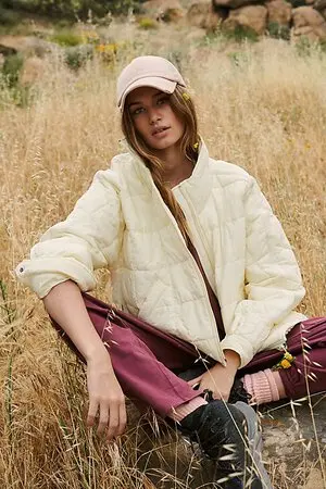 Free People Pippa Packable Puffer Jacket Soft Sun