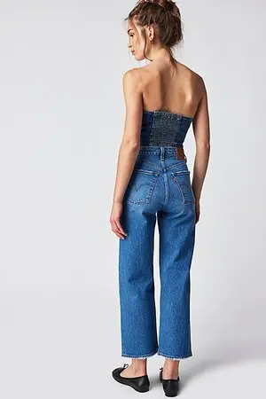 LEVI'S Ribcage Straight Ankle Jeans