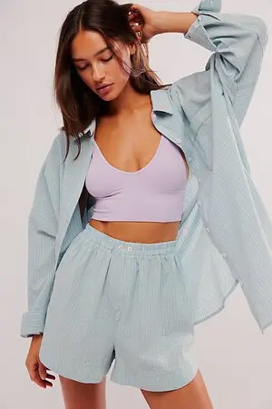 Free People Ali Low-Back Seamless Bra Dusk Breeze