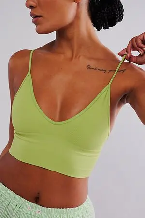Free People Ali Low-Back Seamless Bra Rolling Hills/white Stripe