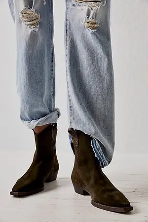 Free People We The Free Wesley Ankle Boots - Greyed Olive