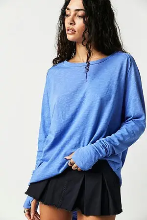 Free People We The Free Arden Tee Blue Iris