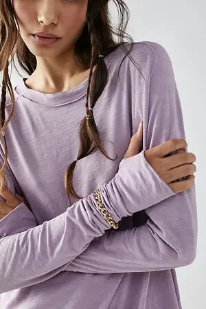 Free People We The Free Arden Tee Mauve Mousse