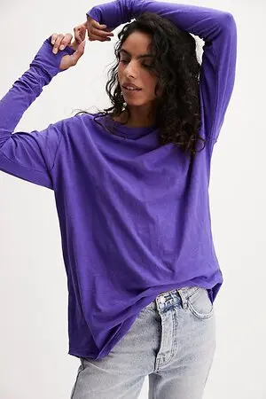 Free People We The Free Arden Tee Regency Purple