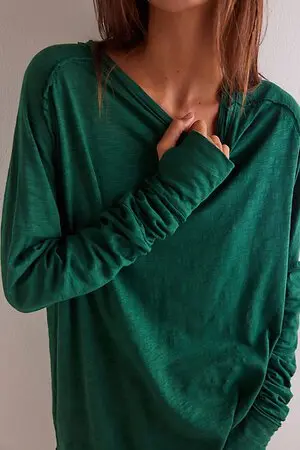 Free People We The Free Arden Tee - Uncut Emerald
