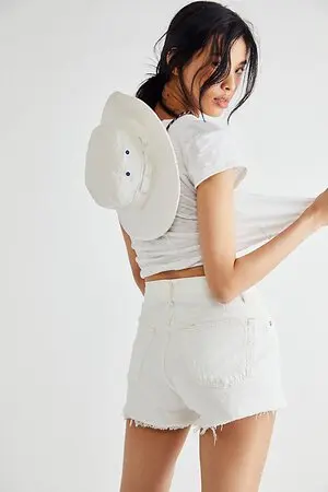 AGOLDE Parker Denim Shorts Platinum
