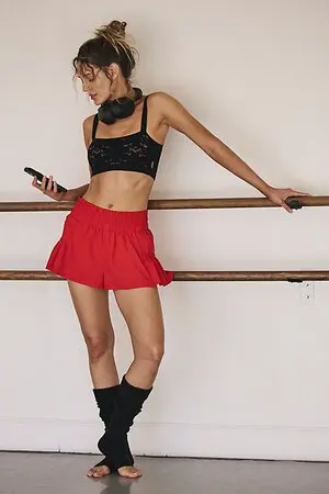 Free People FP Movement Flirt On Shorts Winterberry