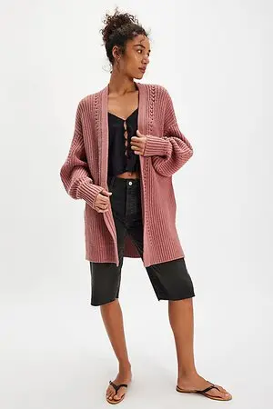 Free People Nightingale Cardigan - Canyon Rose