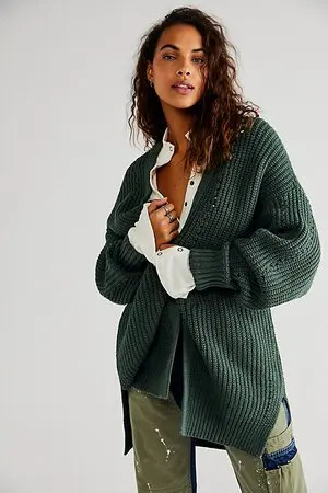Free People Nightingale Cardigan Pin De Forêt