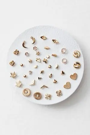 Free People Stud Earring Set Golden Valley