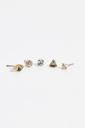 Free People Stud Earring Set - Merry Metallic