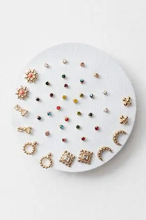 Free People Stud Earring Set Pretty Rainbow
