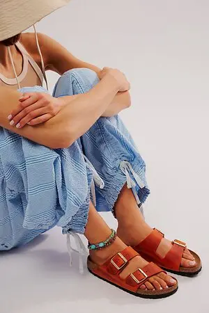 BIRKENSTOCK Arizona Sandals Burnt Orange Oiled Leather
