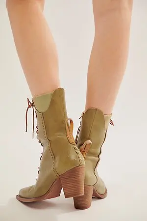Free People We The Free Canyon Lace Up Boots - Aloe