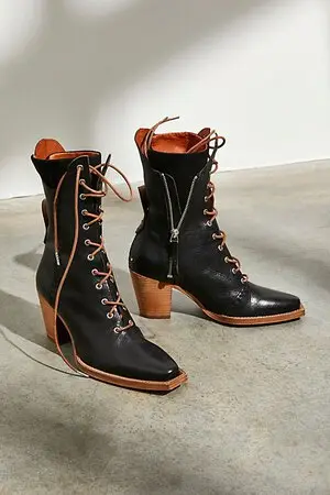 Free People We The Free Canyon Lace Up Boots Black