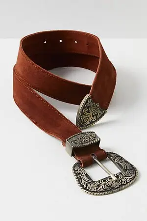 Free People Suede Western Belt Copper