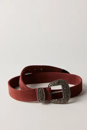 Free People Suede Western Belt Oxblood