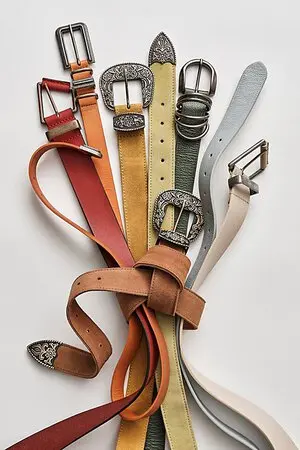 Free People Suede Western Belt Tan