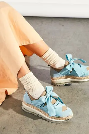 Free People Espadrille Sneakers - Celeste Blue