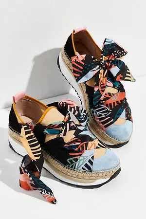 Free People Chapmin Espadrille Sneakers Terracotta Multi